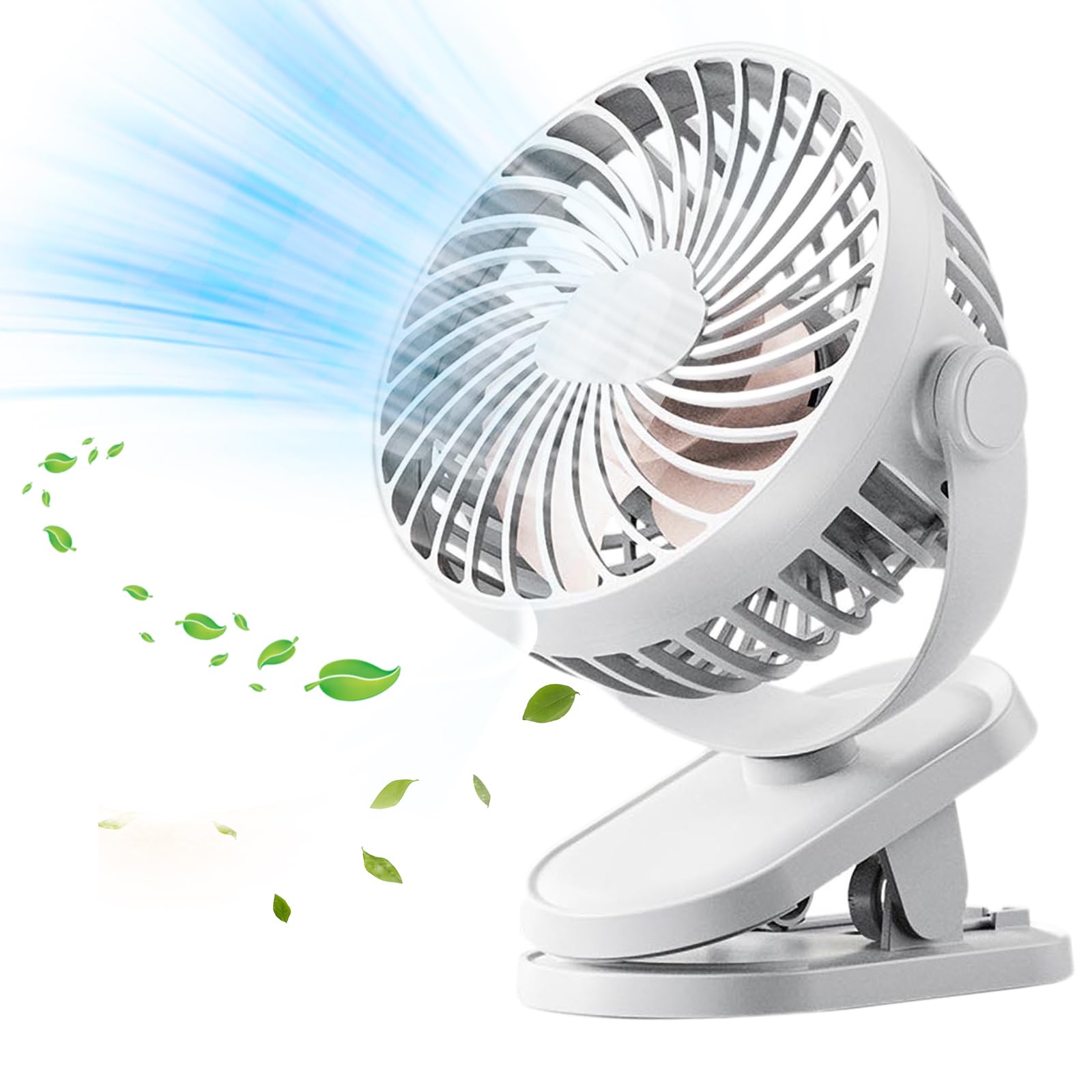 ADruer Clip on Fan, Strong Wind Ultra Quiet Portable Small Fan Personal ...