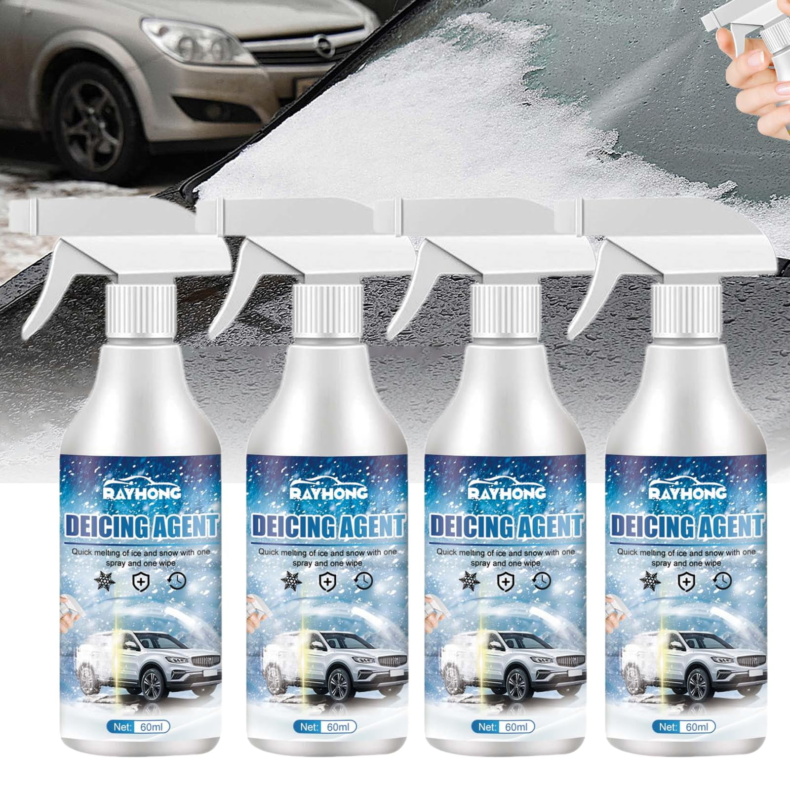 ADruer Defrosting DeIcer Spray, Car Windshield De-icer Snow Melting ...