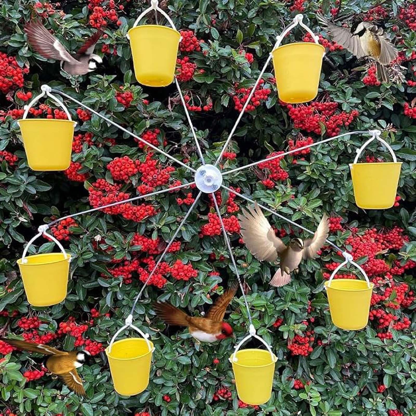 ADruer Ferris Wheel Bird Feeder, Ferris Wheel Hummingbird Feeder ...