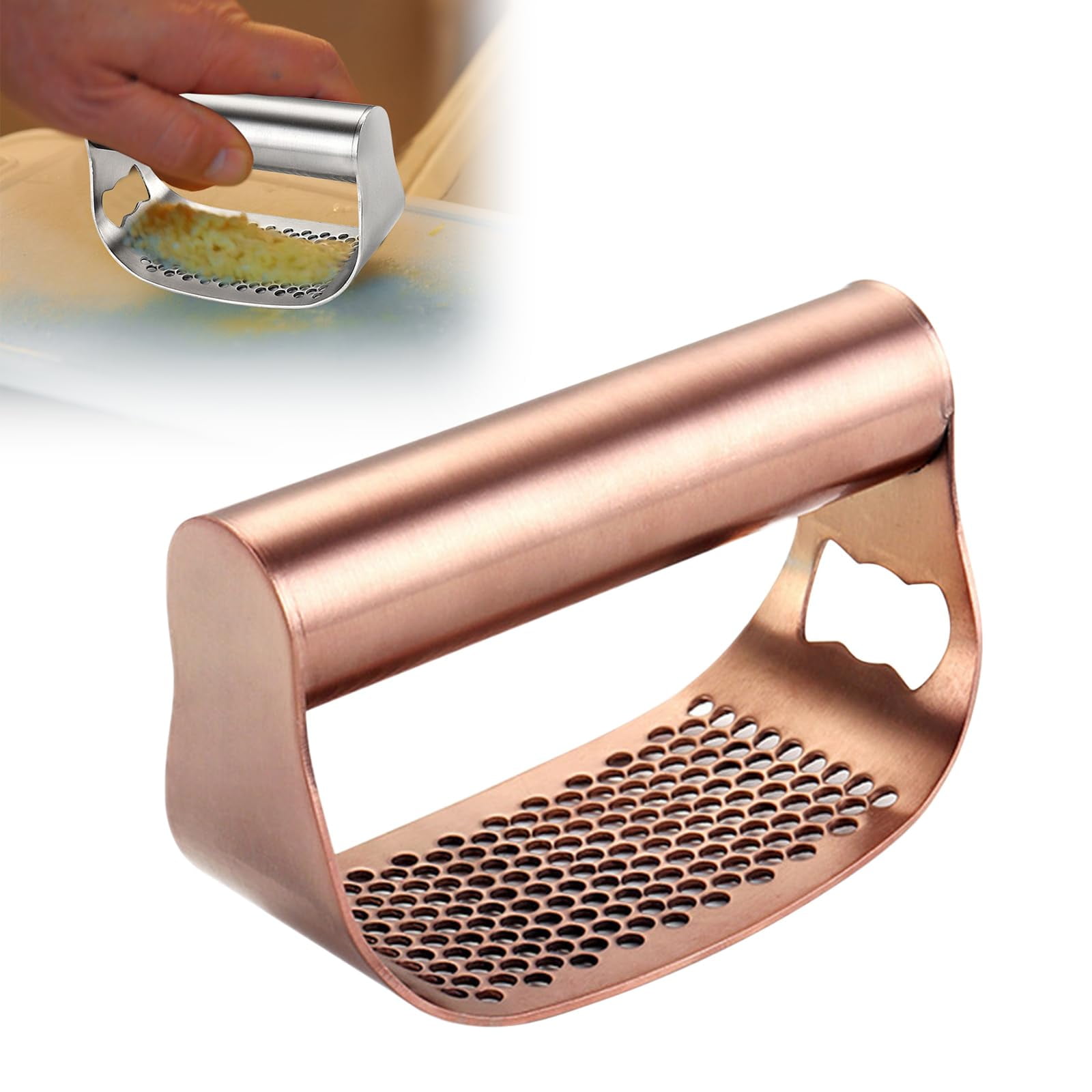 ADruer Garlic Press Stainless Steel Garlic Press Rocker 2024 New Garlic ...