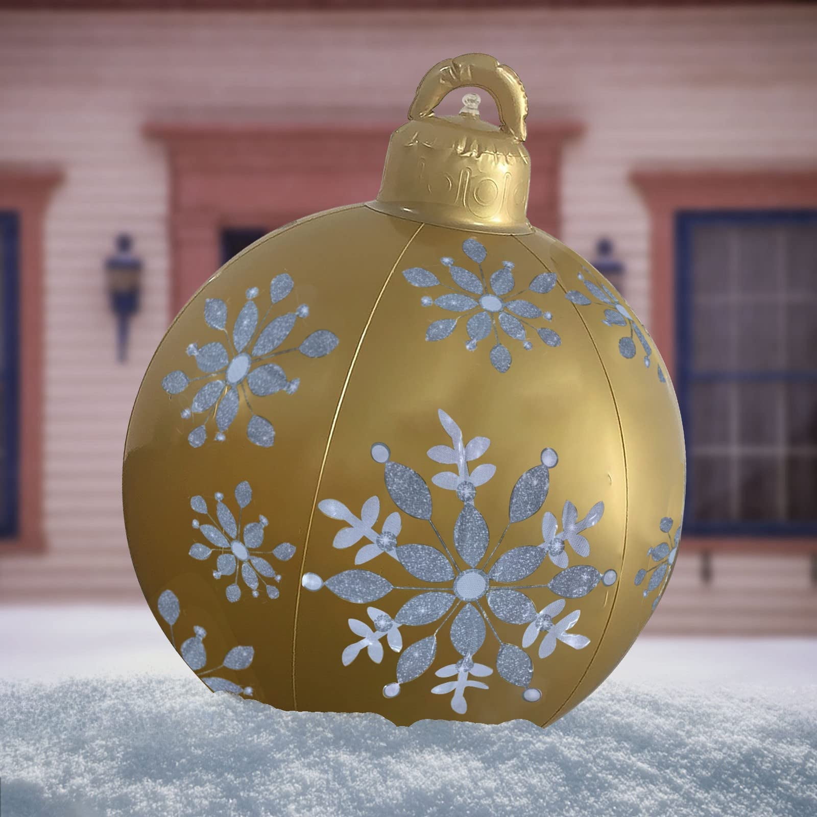 ADruer Giant Christmas PVC Inflatable Decorated Ball Ornaments, 24 Inch ...