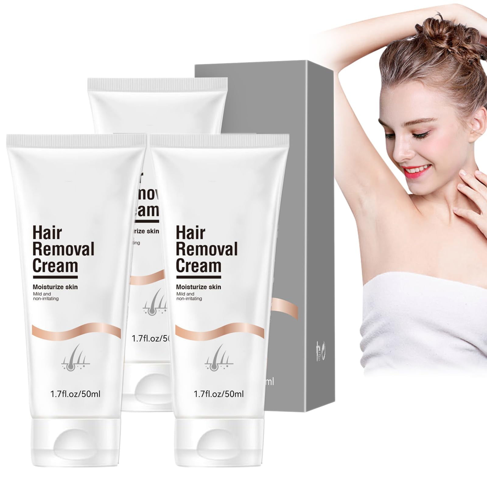 ADruer Hair Removal Cream for Women & Men, Painless Bikini Hair Removal Gel, Gentle & Soothing ...