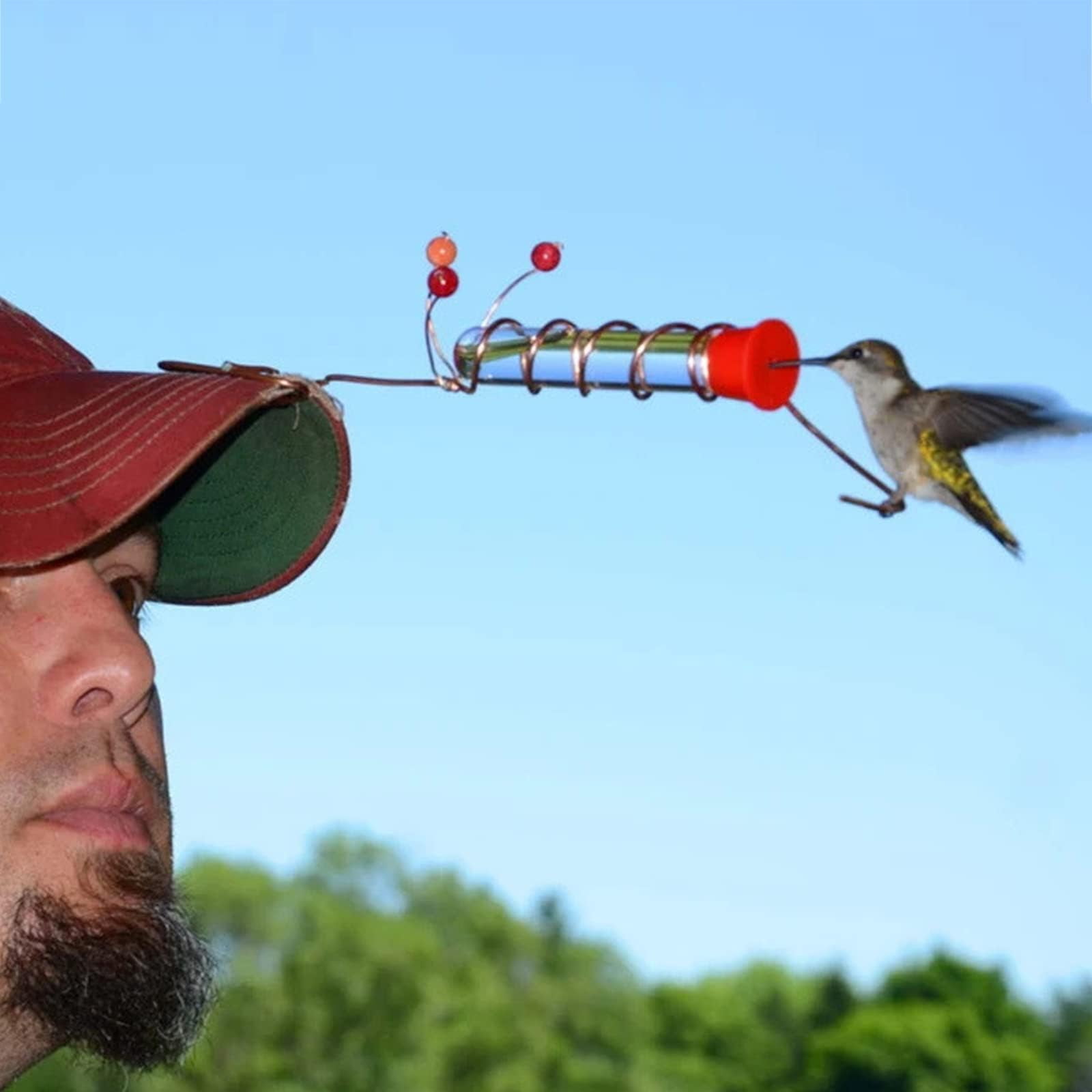 ADruer Hat Hummingbird Feeder, 2024 New Handheld Hummingbird Feeders ...