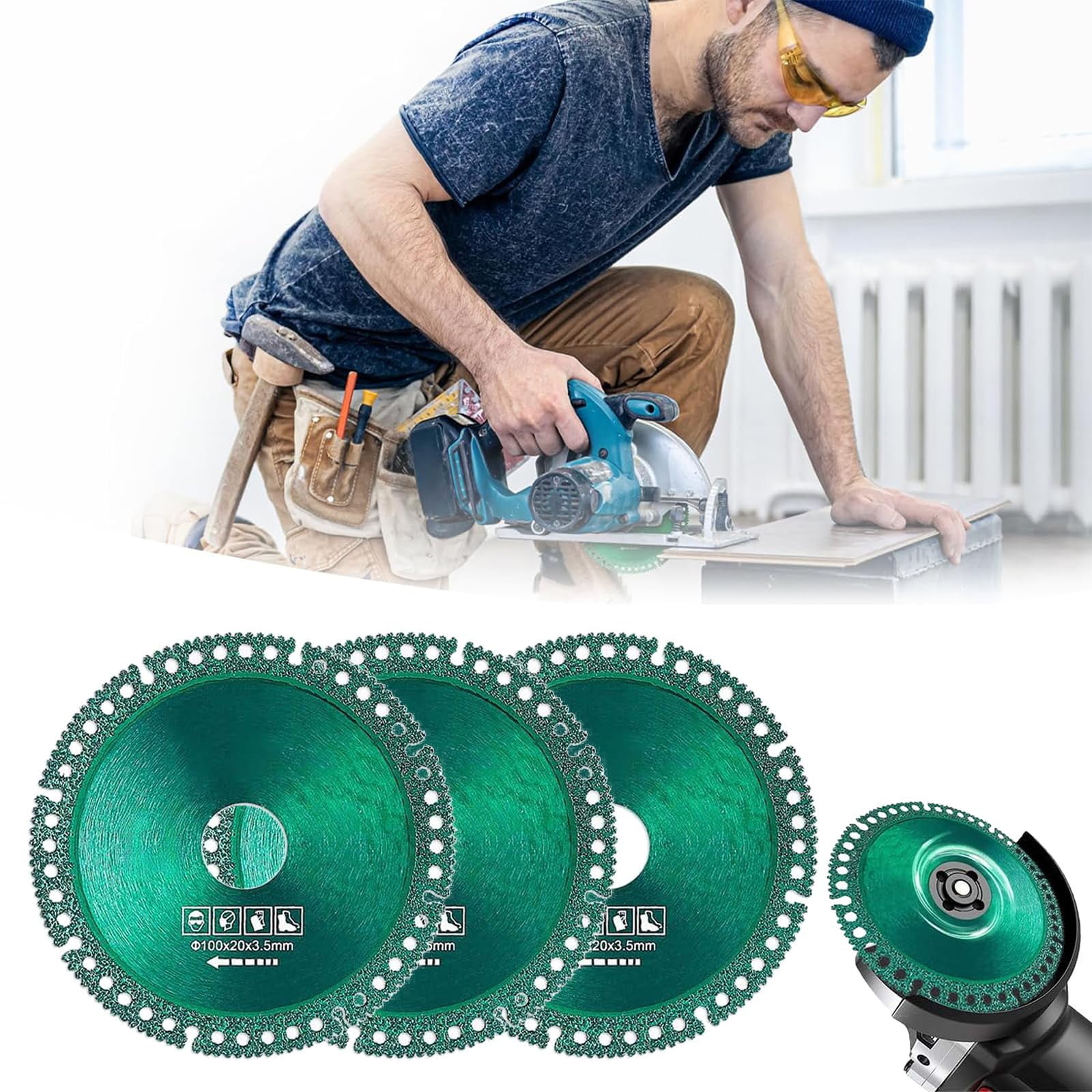 ADruer Indestructible Disc for Grinder, 4inch Composite Multifunctional ...