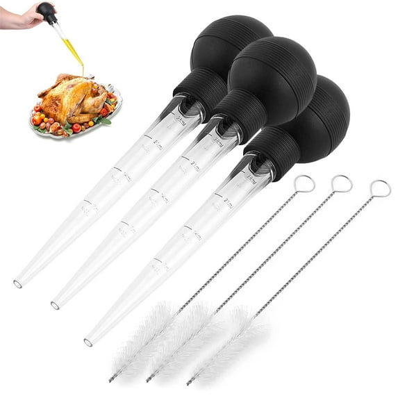 ADruer Large Turkey Baster with Cleaning Brush, Turkey Baster Syringe ...