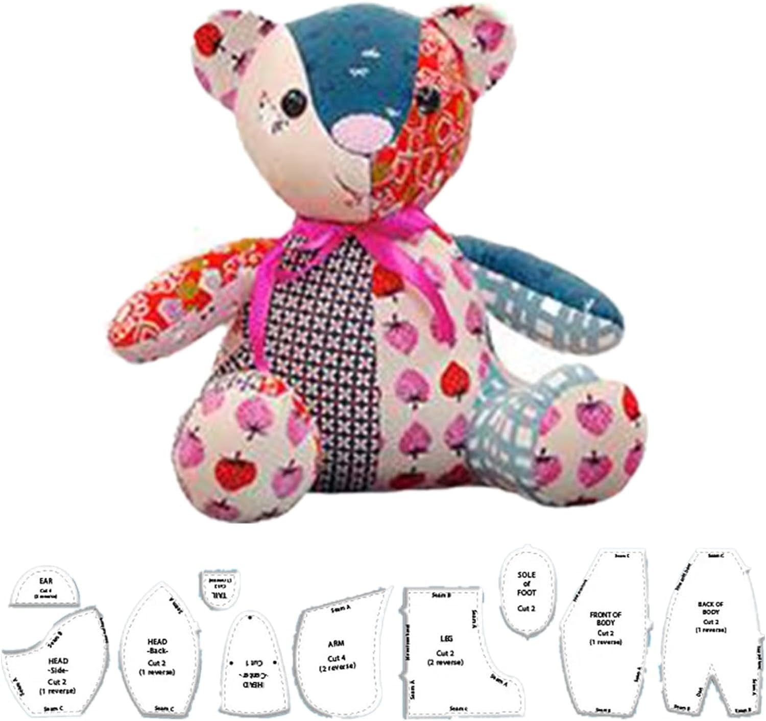 ADruer Memory Bear Sewing Patterns 10Pcs Template Ruler Set with ...