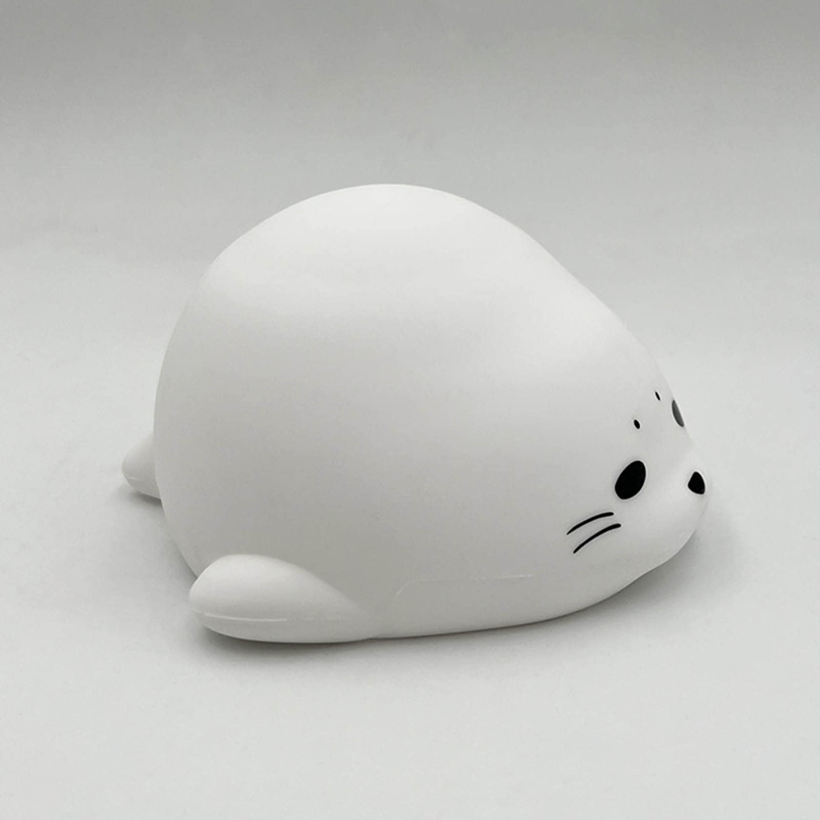 ADruer Night Light, Double Color LED Squishy Seal Lamp, Cute Silicone ...