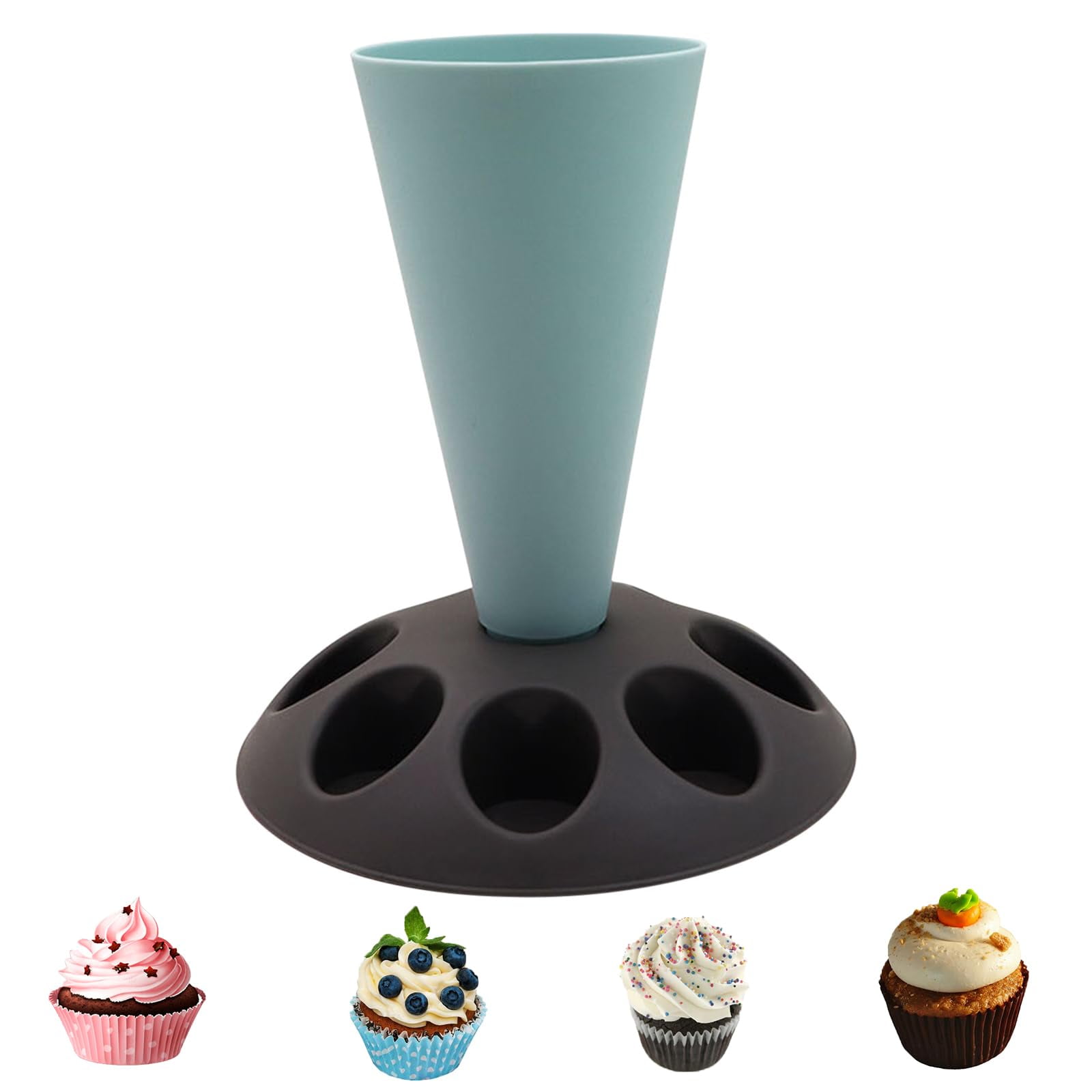 ADruer Pastry Bag Holder, Piping Bag Filling Stand with 8 Icing Tips ...