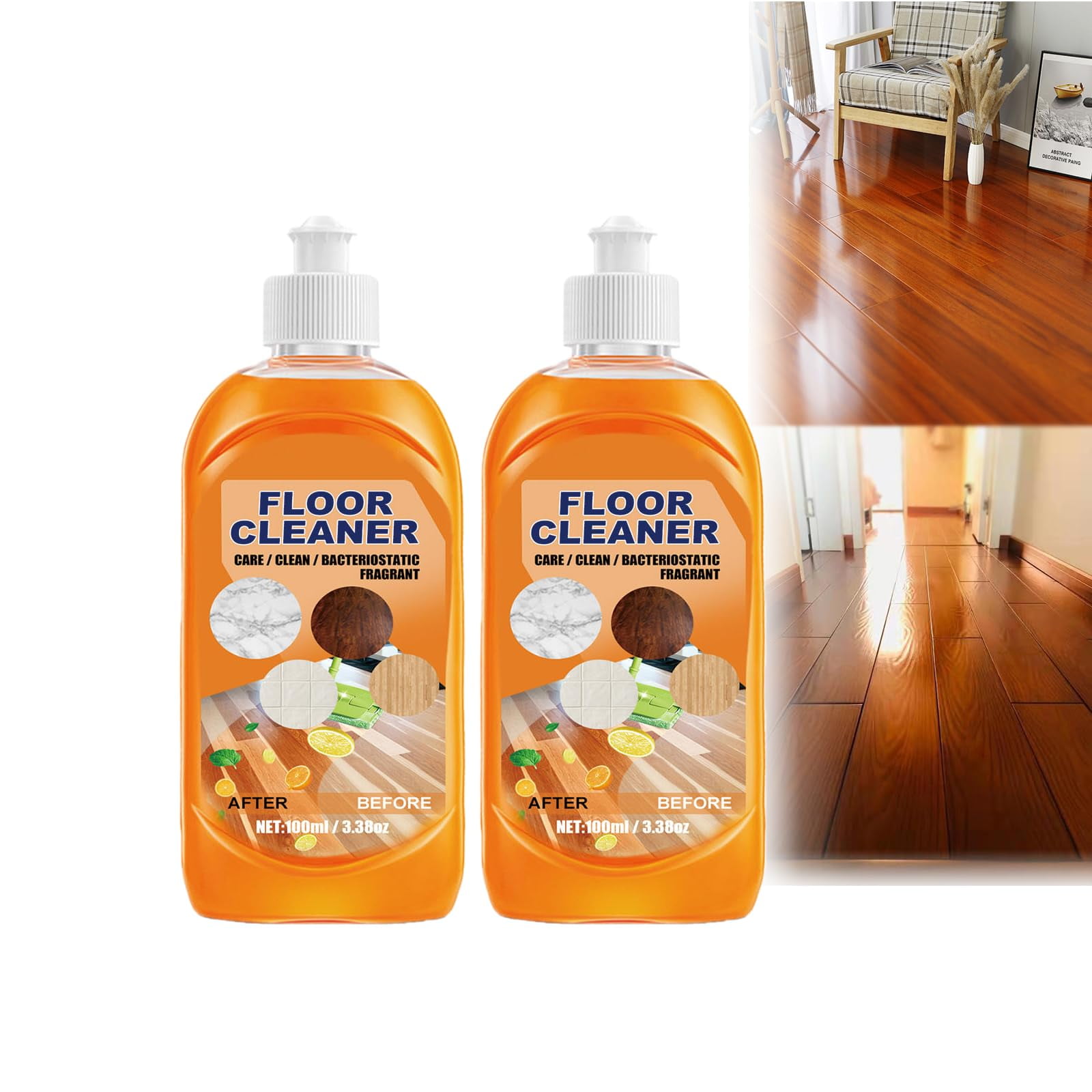 ADruer Powerful Decontamination Floor Cleaner, 100ml Multi-Purpose Orange Concentrate Floor ...