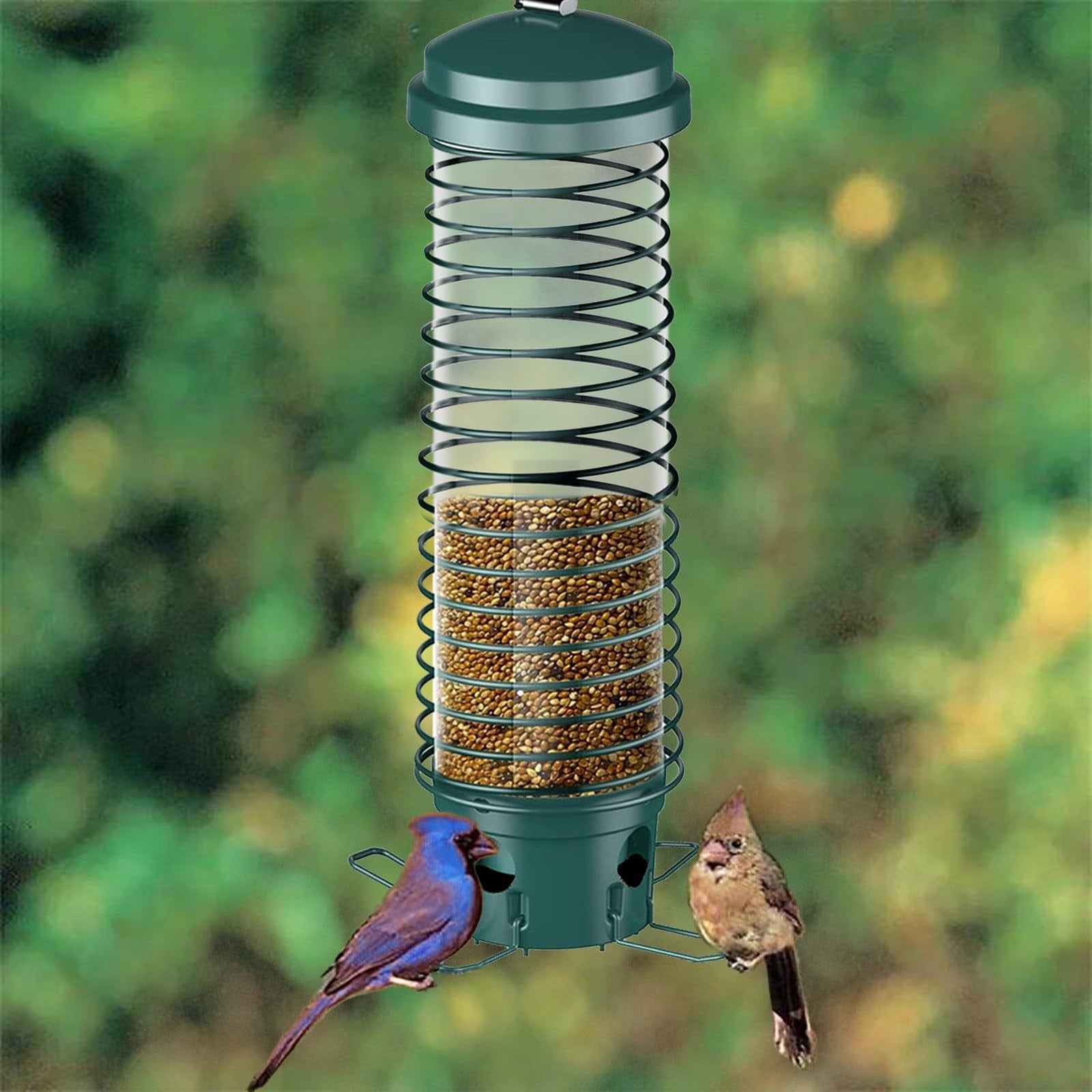 ADruer Squirrel Proof Bird Feeders Spinner, 9.6" Weight Activated ...