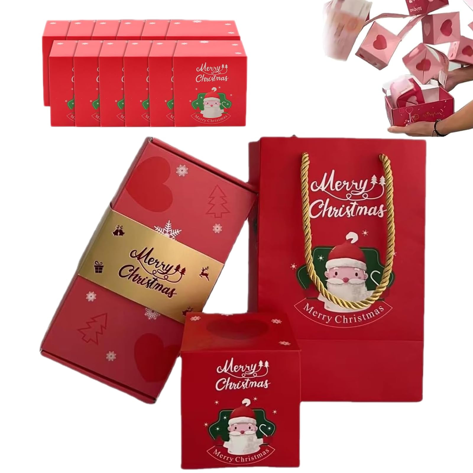 ADruer Surprise Gift Box Explosion for Money, Merry Christmas Surprise ...