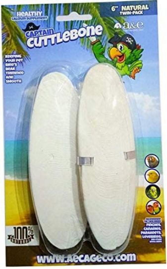 AE Cage Company Captain Cuttlebone Natural Flavored Cuttlebone 6" Long ...