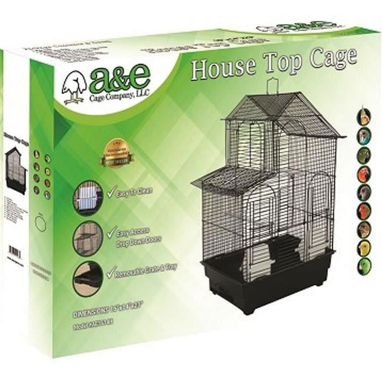 AE Cage Company House Top Bird Cage Black - Walmart.com