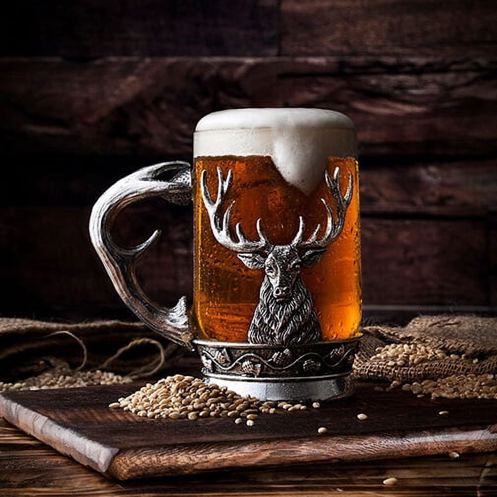 AE Williams Stag Glass Tankard Symbol of Scottish Pride and Durability ...