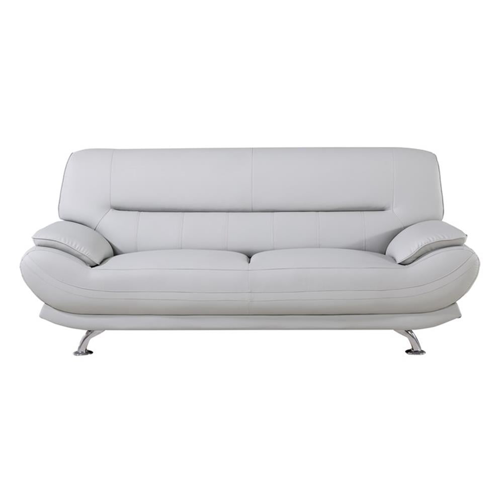 AE709-LG-SF Light Gray Color Sofa with Faux Leather - Walmart.com