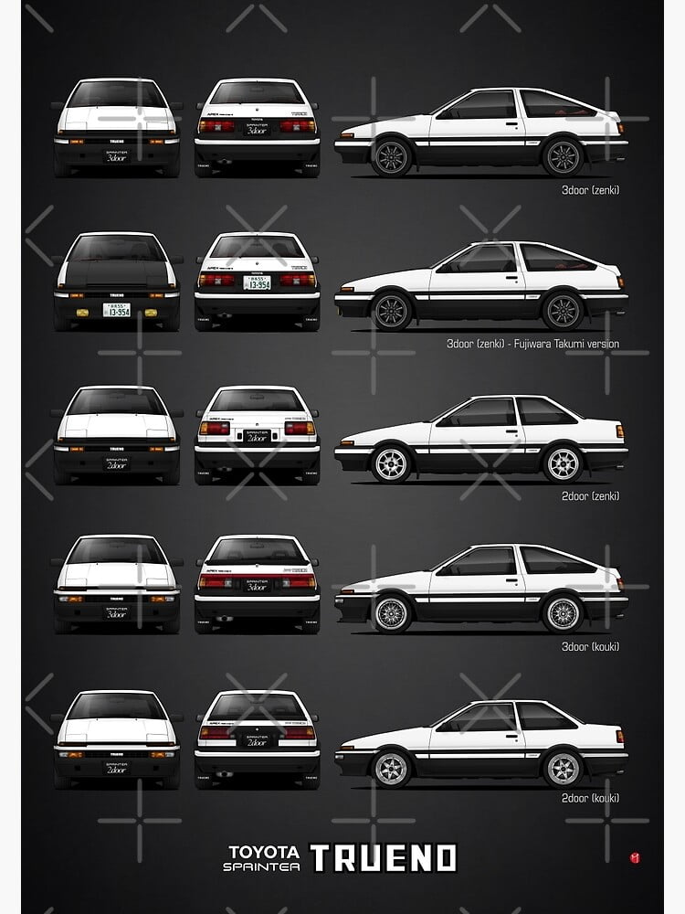 AE86 - Toyota Sprinter Trueno Fashion Art Decor Frame - Walmart.com