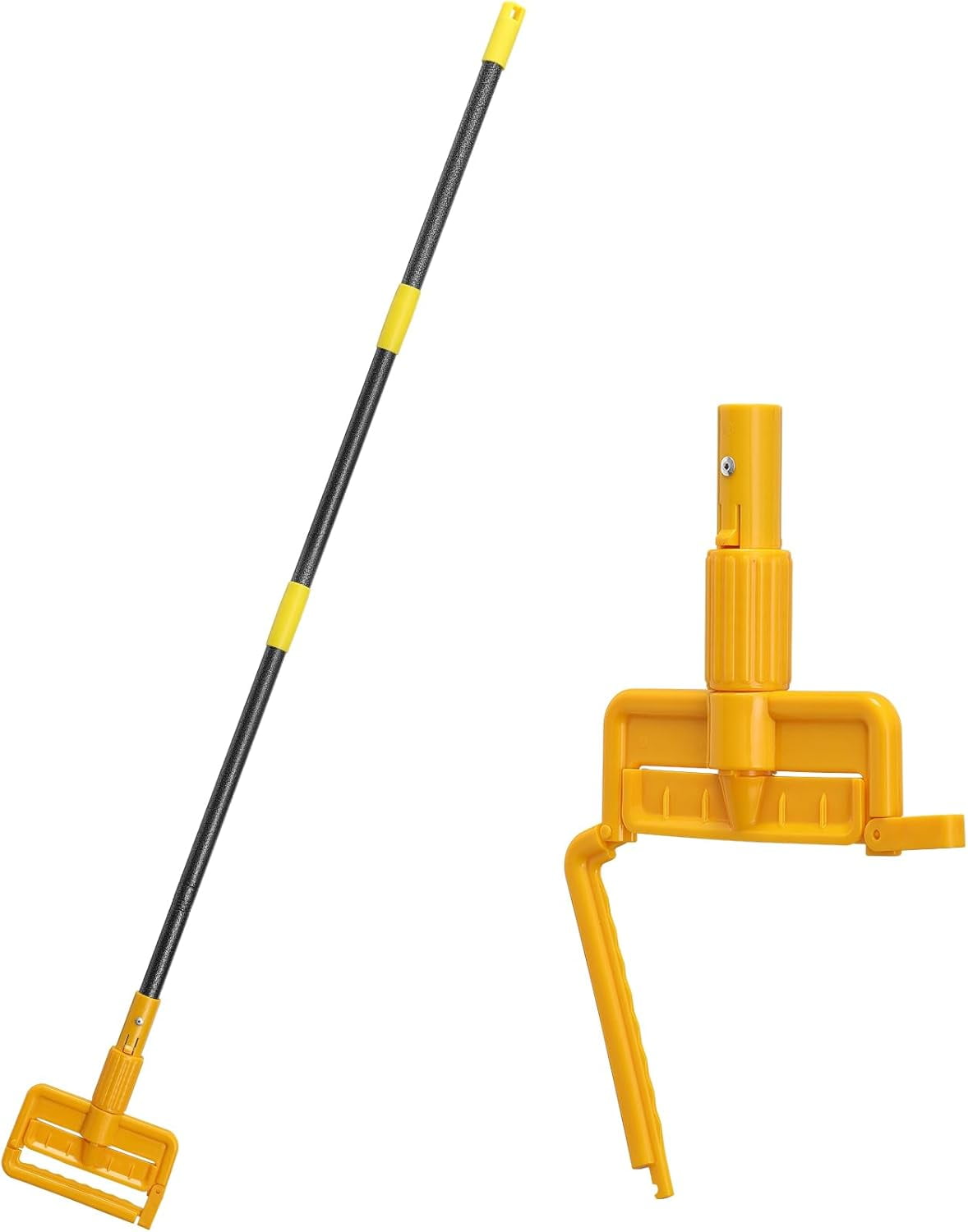AEASKIEY Mop Handle Commercial, 60 inch Heavy Duty Metal Mop Stick ...