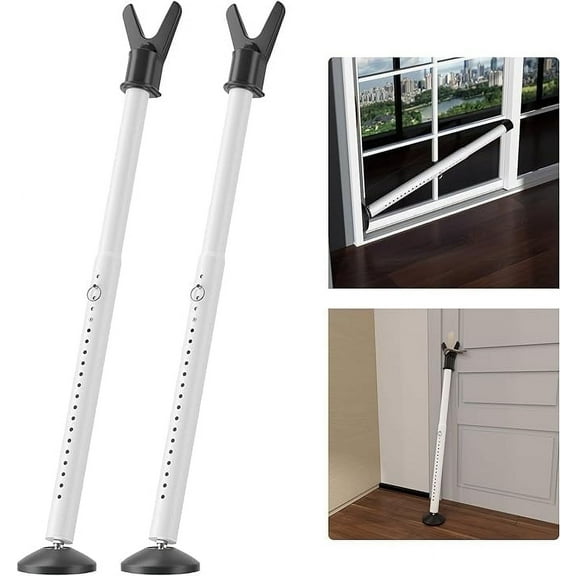3-in-1 Door Security Bar & Sliding Patio Door Security Bar (2 Pack) via ...
