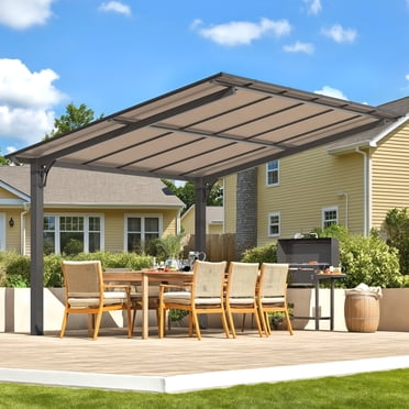 AECOJOY 5x8 Hardtop Gazebo for Hotel Outdoor Seating - Walmart Business ...