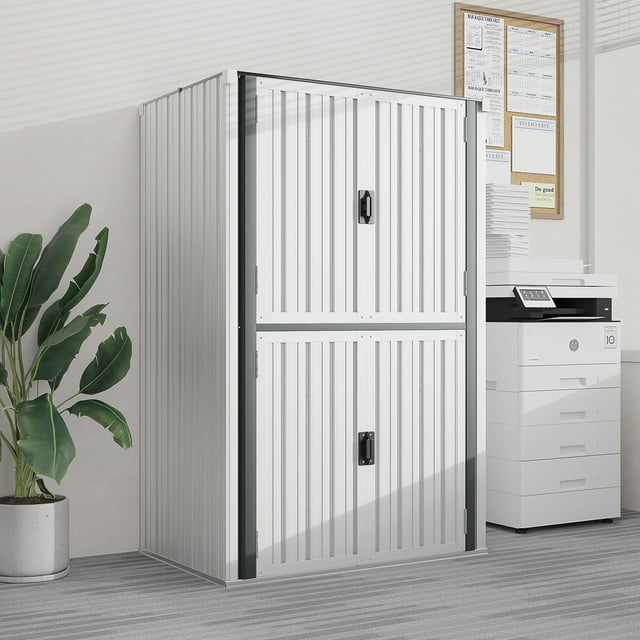 AECOJOY 46.4" Big Storage Cabinet Metal Organizer with Doors and ...