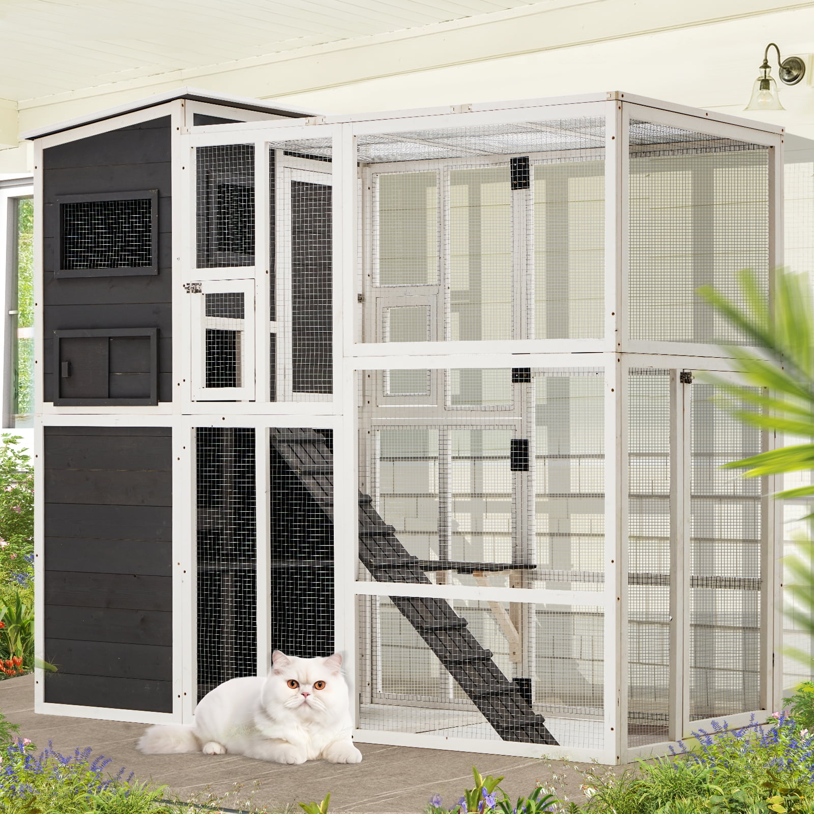 AECOJOY Catio Cat House Outdoor Cat cage Catio Enclosure for Cats ...