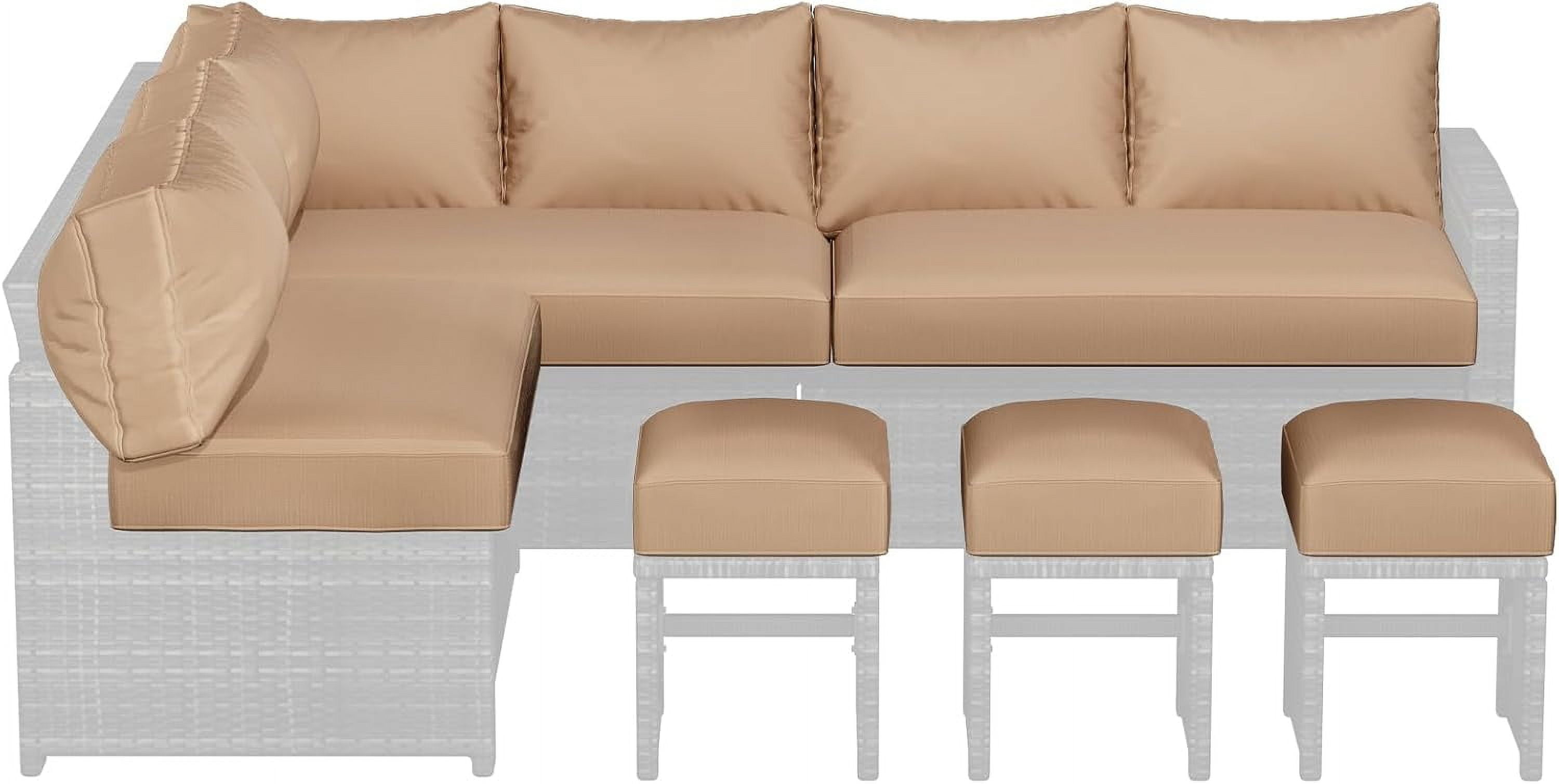 AECOJOY Outdoor Cushions, 4 inch Patio Cushions for Outdoor Furniture ...