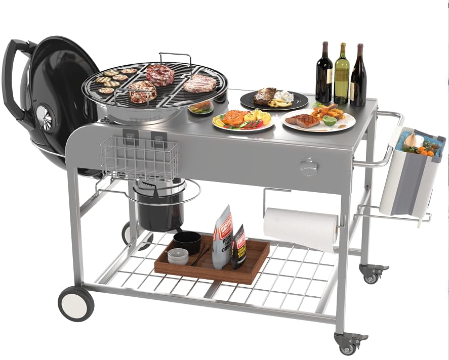 AECOJOY Outdoor Grill Table, Blackstone Griddle Stand, Outdoor Prep ...