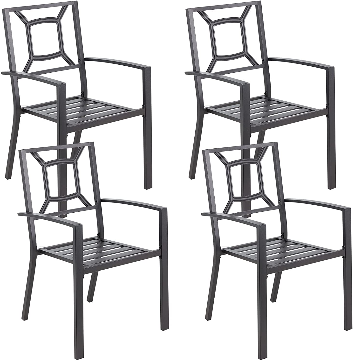 International Home Atlantic Noordam Patio Dining Arm Chair (Set of 4 ...