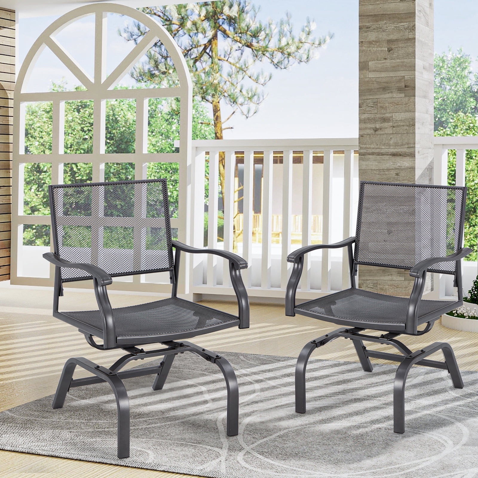 Free Shipping! AECOJOY Patio Spring Dining Chairs Set of 2 Patio Dining ...