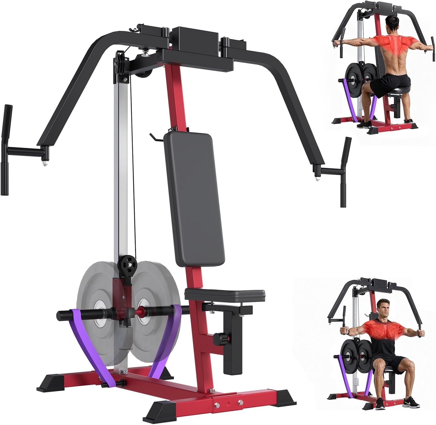 AECOJOY Chest Fly Machine, PEC Deck and Reverse Delt Machine with 450 ...