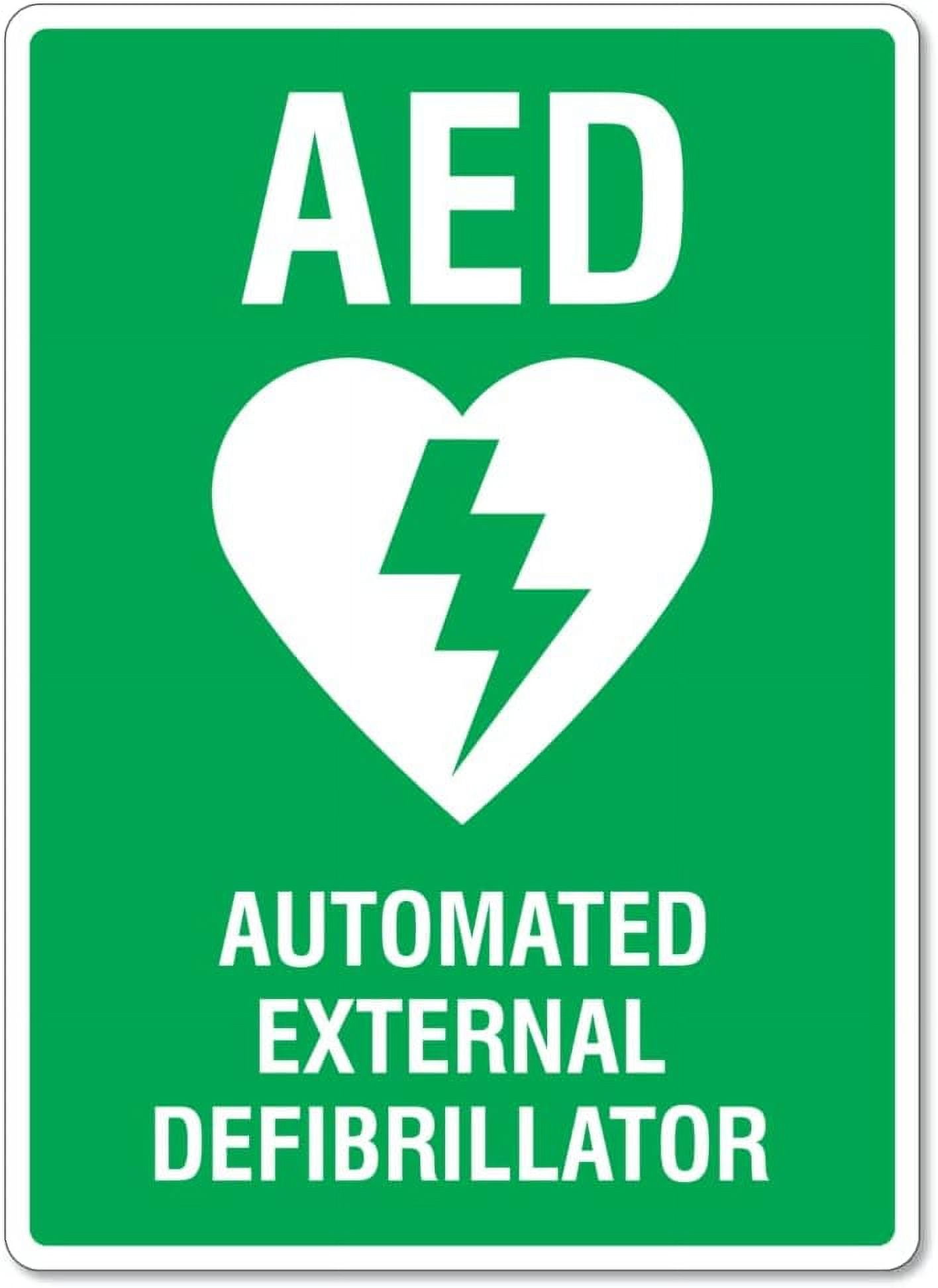 AED Automated External Defibrillator Sign Safety Signs First Aid Signs ...