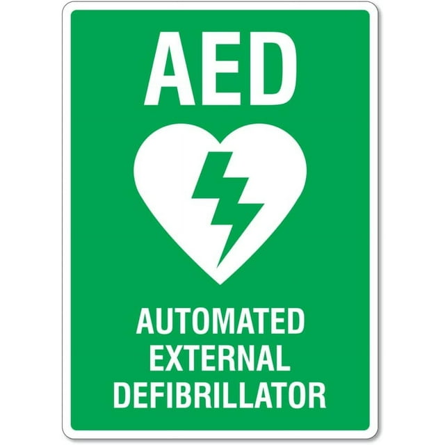 AED Automated External Defibrillator Sign Safety Signs First Aid Signs ...