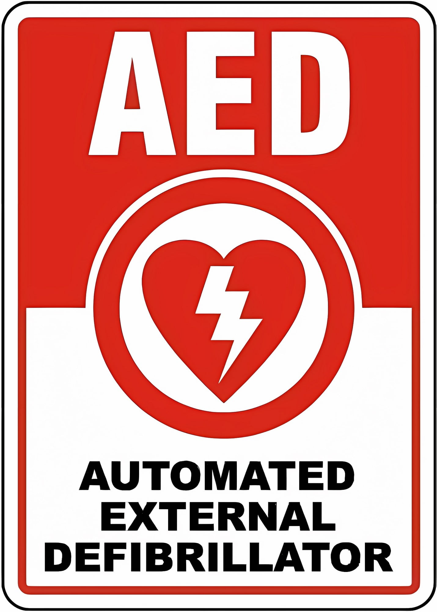 AED Fire Exit Emergency Vintage Sign - 8"x12" Metal Tin Warning Sign ...