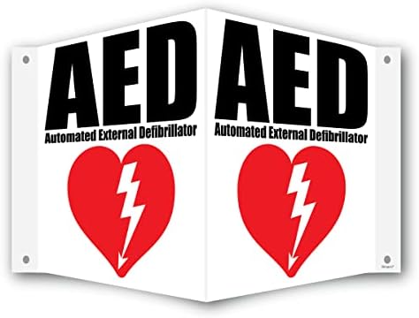 AED Sign 3D Projecting Location Inside AED Signs For Workplace or Wall ...