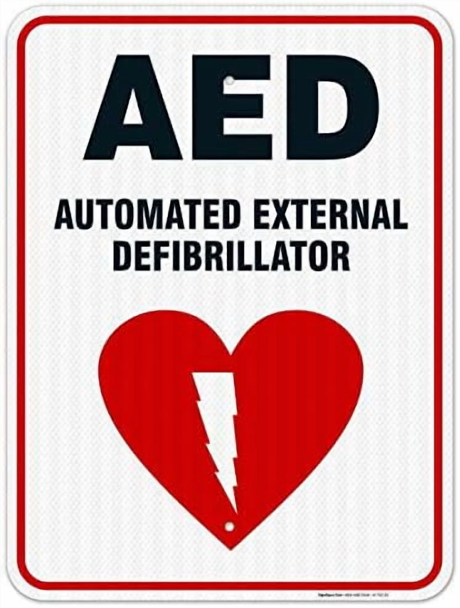 AED Sign, Automated External Defibrillator Sign, 18x24 Inches, 3M EGP ...