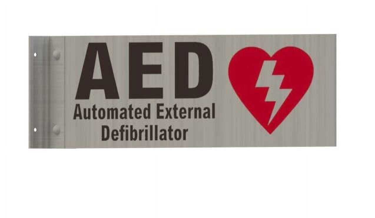 AED -Two-Sided/Double Sided Projecting, Corridor and Hallway Sign ...