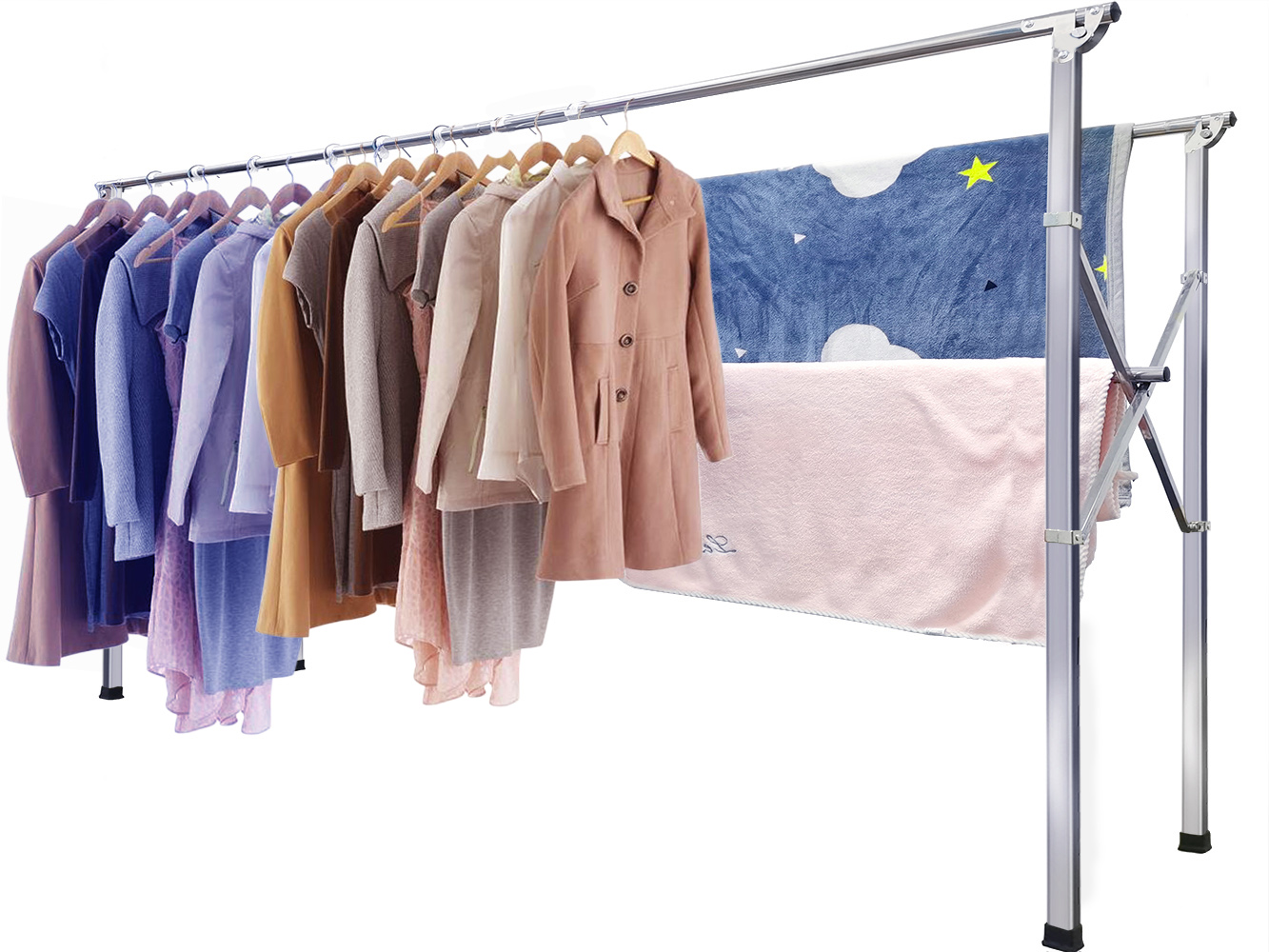 Whitmor Oversized Metal Clothes Drying Rack, Silver - Walmart.com