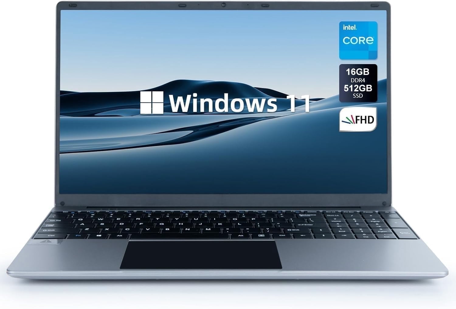 AEEZO 15.6'' Laptop, Intel Quad-Core, 16GB RAM, 512GB ROM, 1080P FHD ...