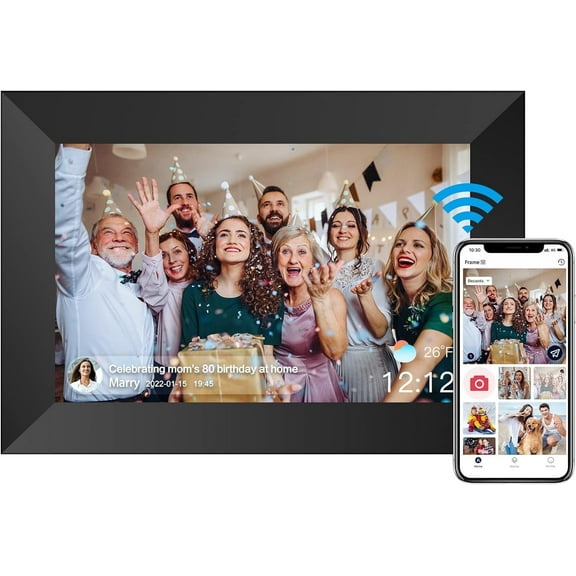 PhotoShare 10" Wifi Digital Picture Frame in Chrome - Walmart.com
