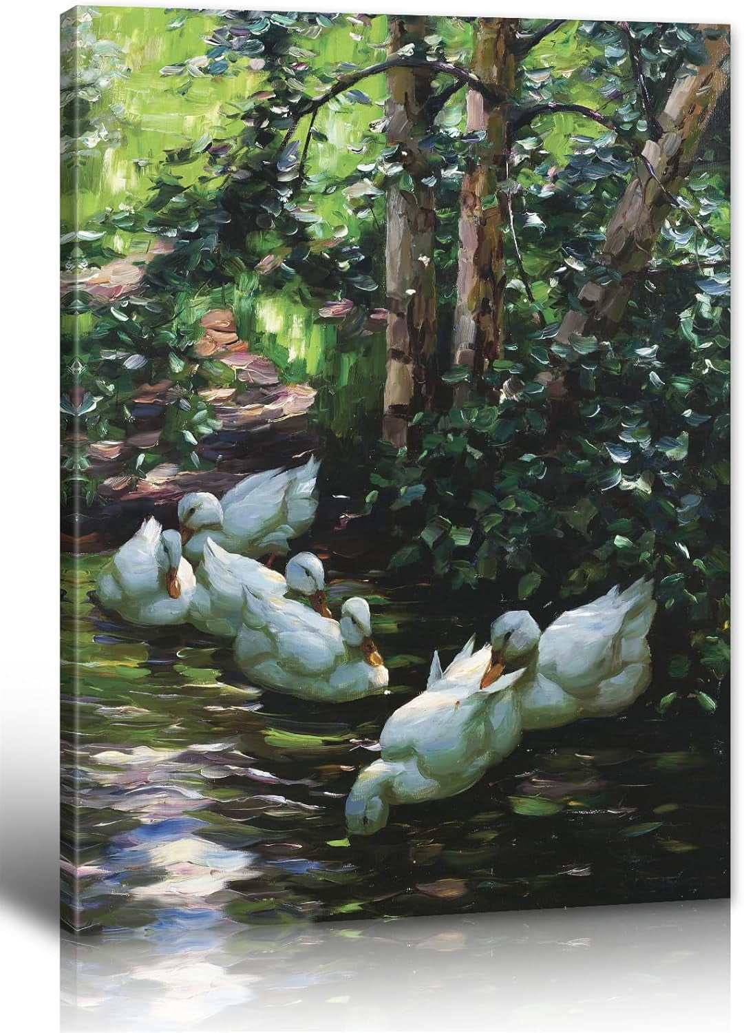 AEFER 12"×16" Unframed Vintage Wall Art Duck Painting,Duck Pictures ...