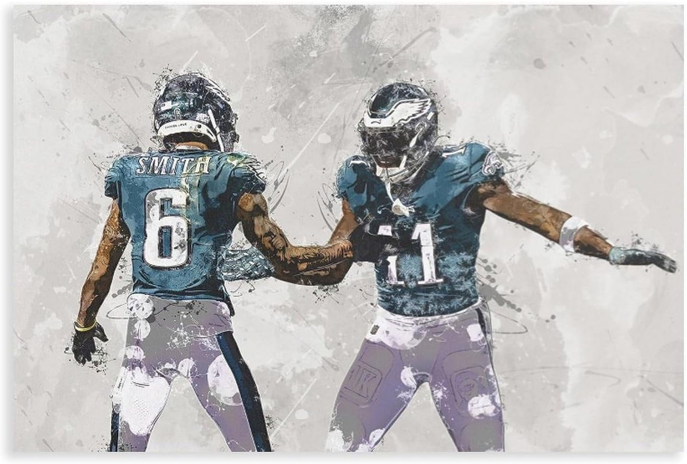 AEFER A. J. Brown DeVonta Smith Canvas Poster Wall Art Decor Print ...