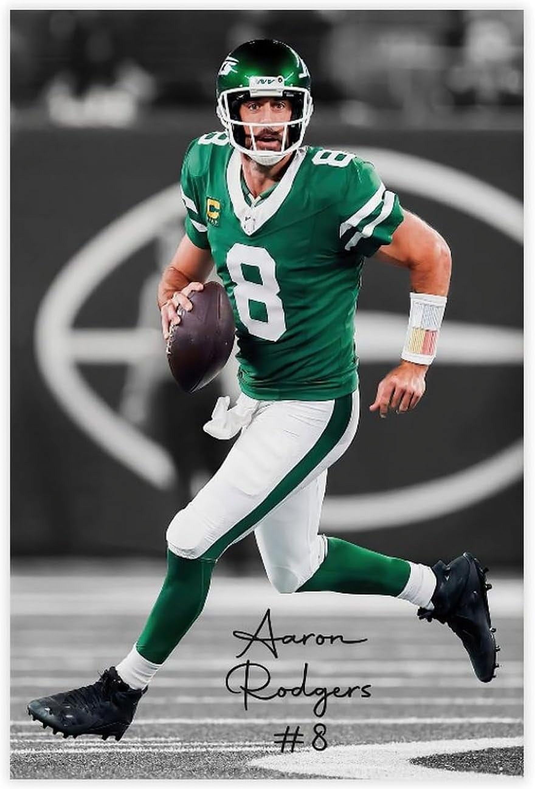 AEFER Aaron Rodgers Signed Poster Football Canvas Bedroom Wall Decor ...