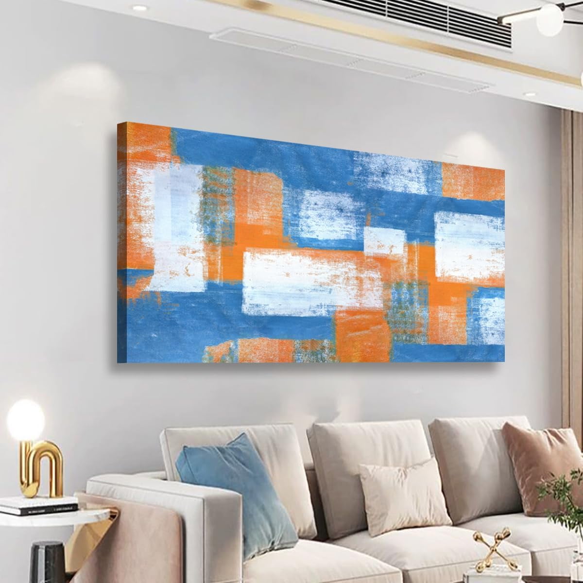 AEFER Abstract Canvas Wall Art Bedroom Wall Decor Living Room,Blue Wall ...