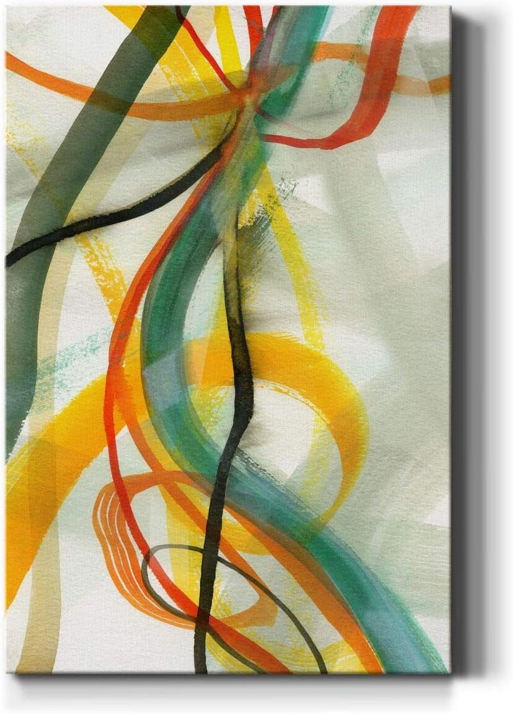 AEFER Abstract Wall Art Paintings & Prints for Home Yellow Green ...