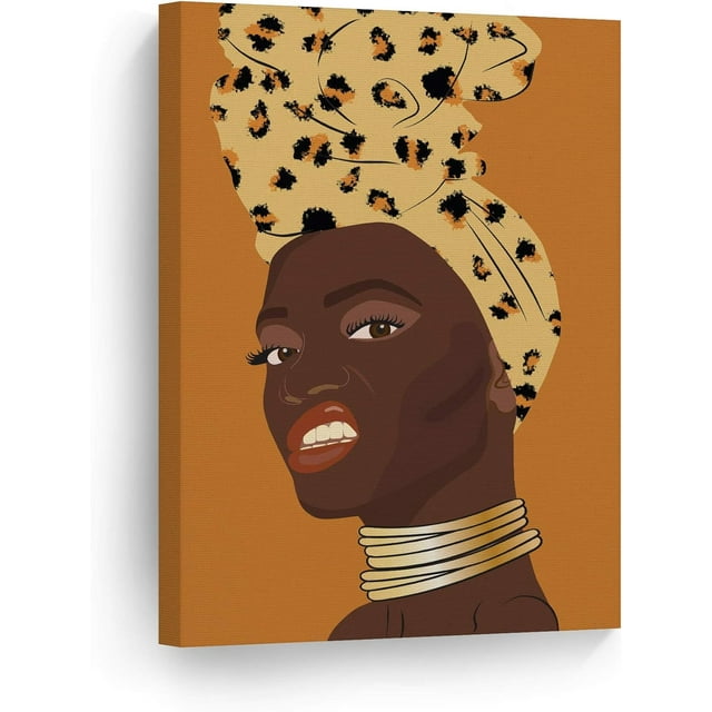 AEFER African American Wall Art, Black Art Wall Decor, African American Black Art, Black Girl ...