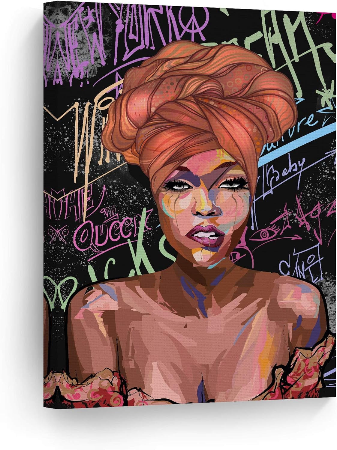 AEFER African American Wall Art, Black Art Wall Decor, Pop Art, African American Black Art ...