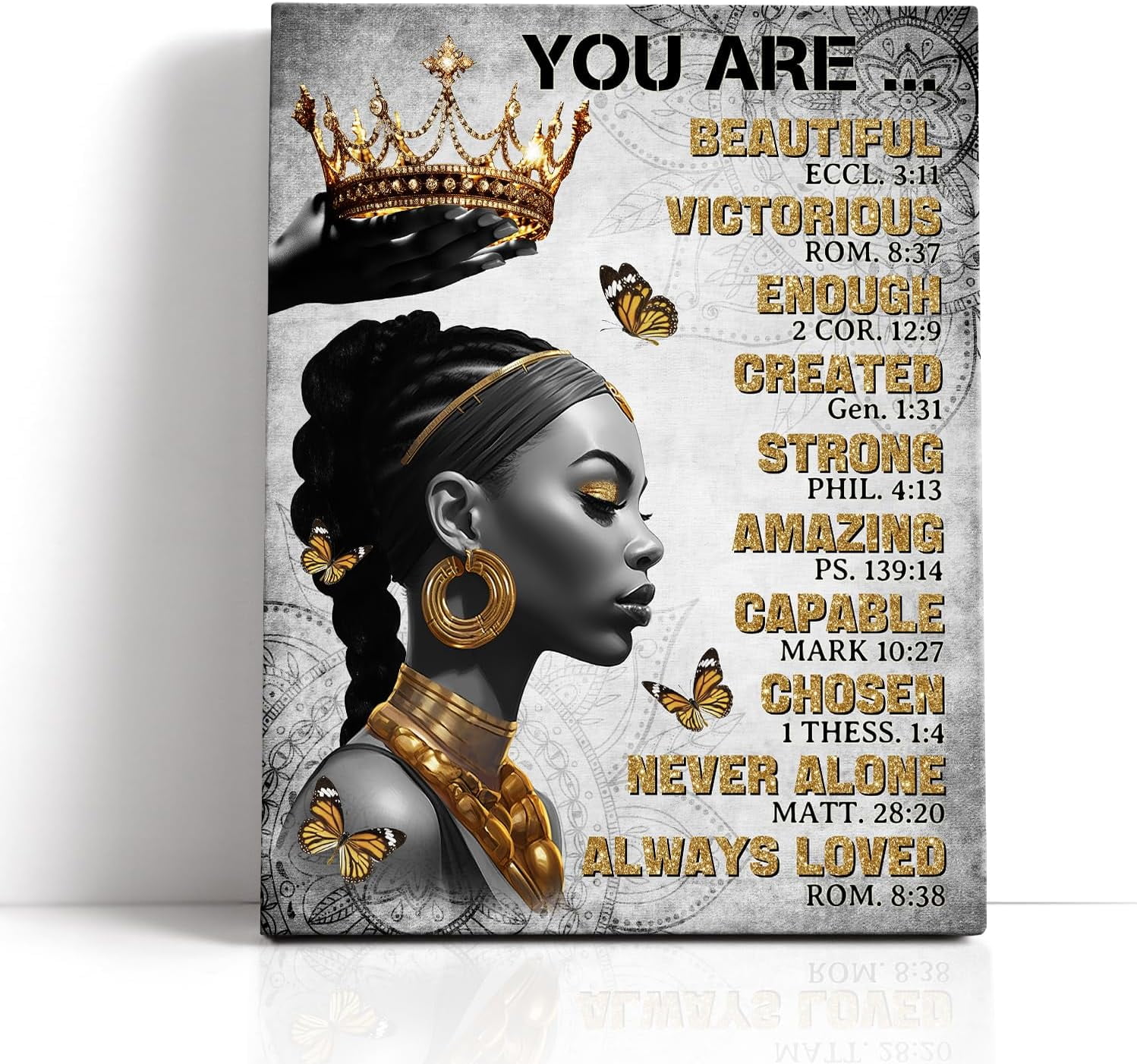 AEFER African American Wall Art Black Queen Girl Wall Art Christian ... AEFER African American Wall Art Black Queen Girl Wall Art Christian ...