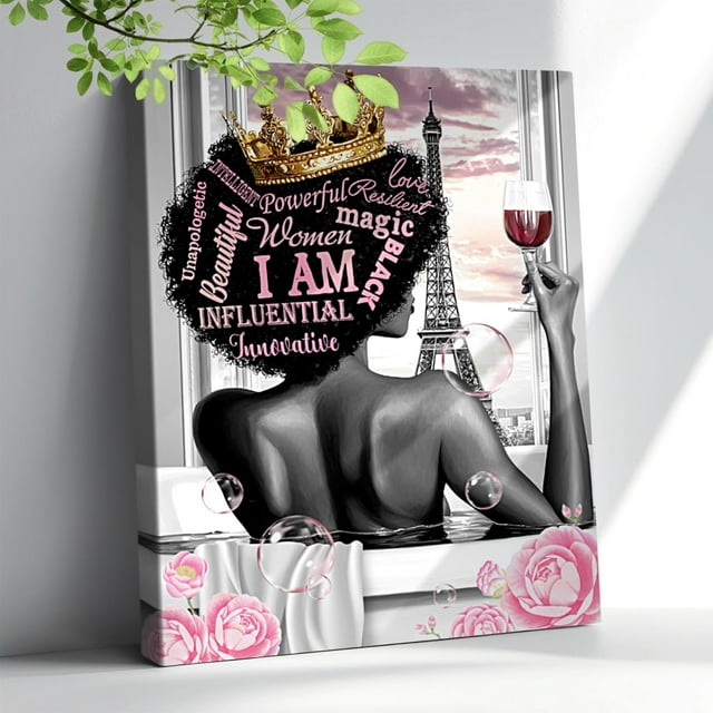 AEFER African American Wall Art Black Queen Wall Art Women In Bathtub ... AEFER African American Wall Art Black Queen Wall Art Women In Bathtub ...