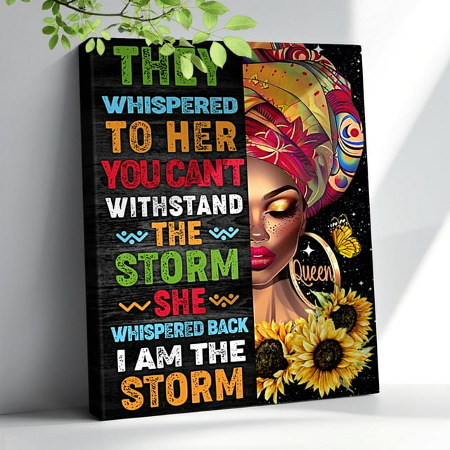 AEFER African American Wall Art Elegant Black Women Pictures Decor Wall Art for Living Room ...