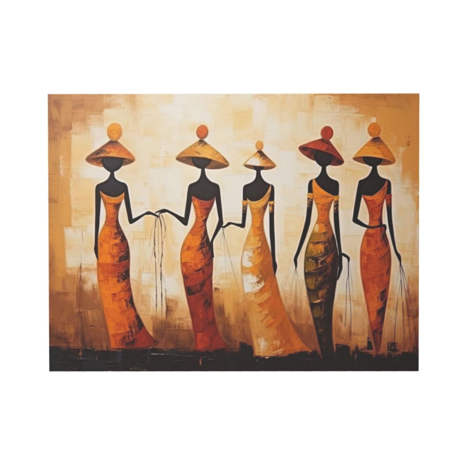 AEFER African American Woman Wall Art Black Aart Wall DecorAfrican Tribal Painting Africa Ethnic ...